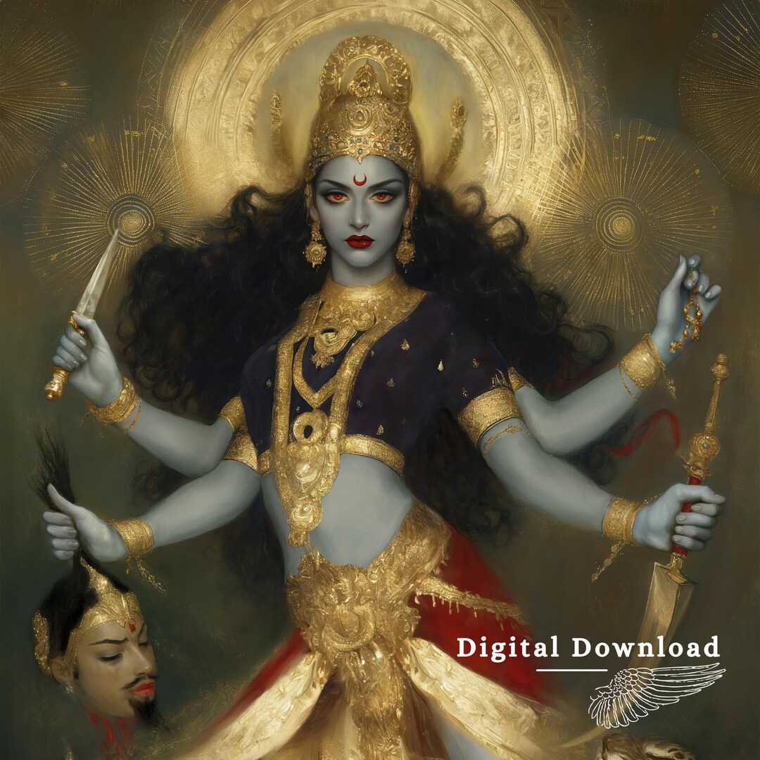 Kali Goddess Art Printable – Divine Feminine Protection Wall Decor ...