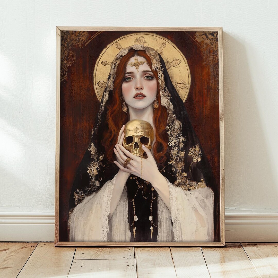 Mary Magdalene Print, Giclee Catholic Icon Religious Wall Art, Modern ...
