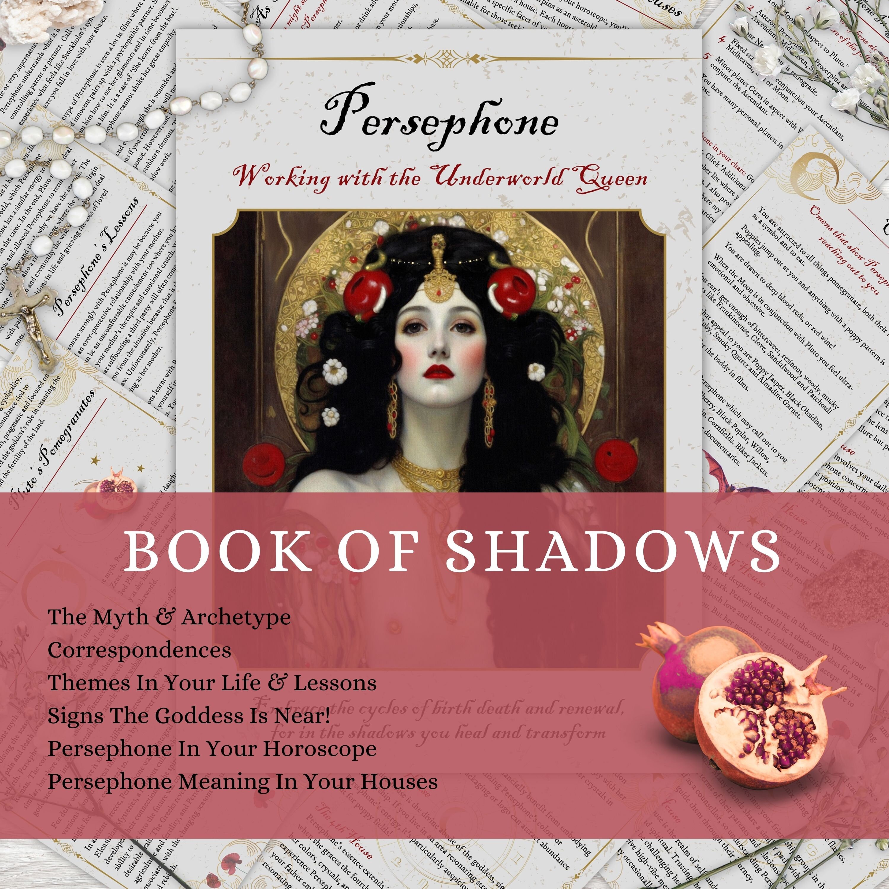 Persephone Grimoire Book of Shadows for Deity Work. Goddess Printable ...