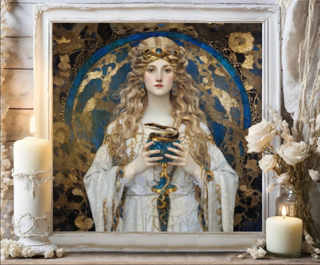 Hygieia Printable. Goddess of Healing With Serpent. Greek Mythology ...