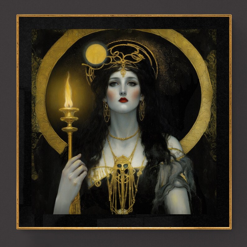 Hekate Print, Goddess of Witchcraft, Gothic Wall Art Deco, Dark ...