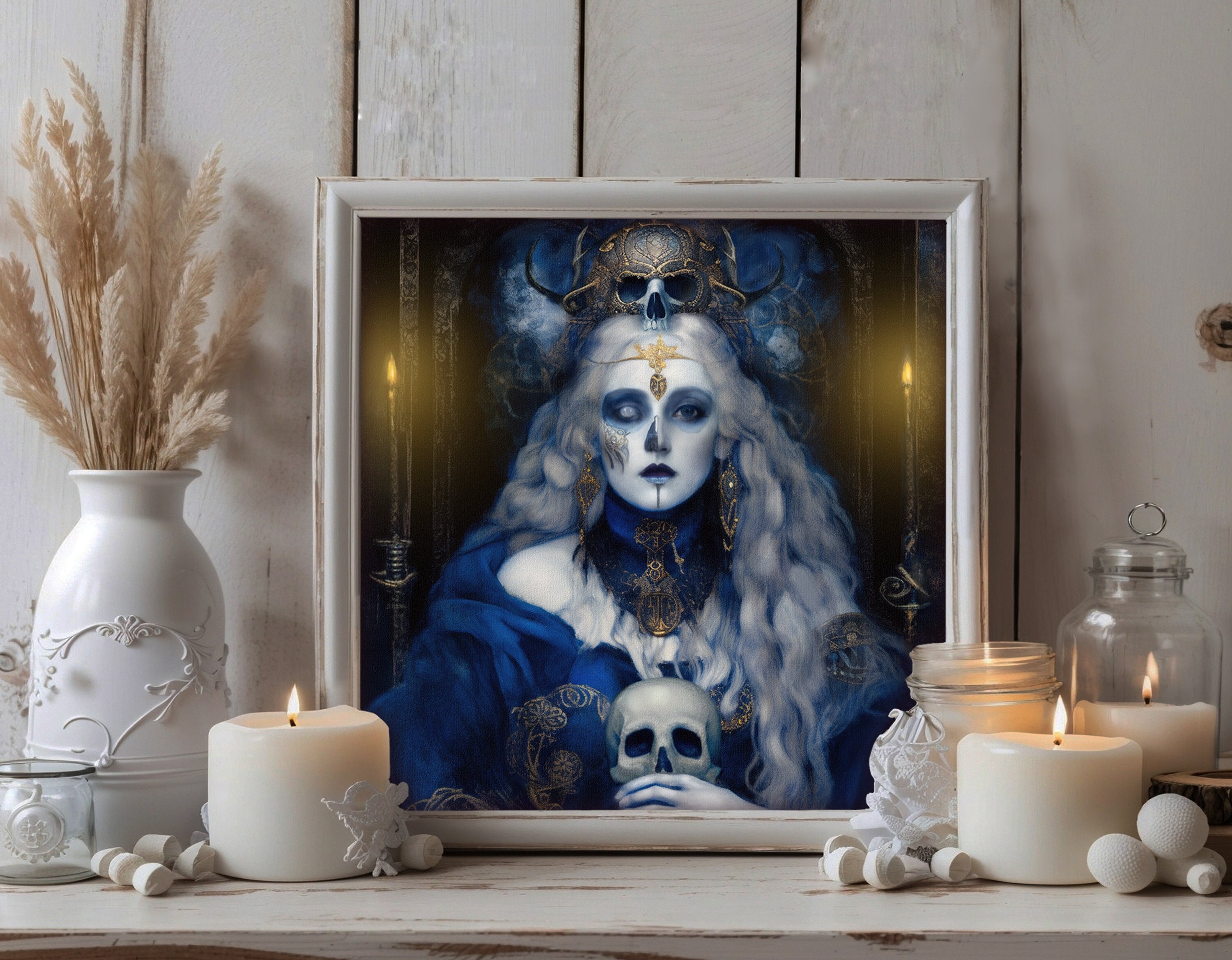 Hel Print Black Wall Art Gift for Her. Norse Goddess. Nordic Mythology ...