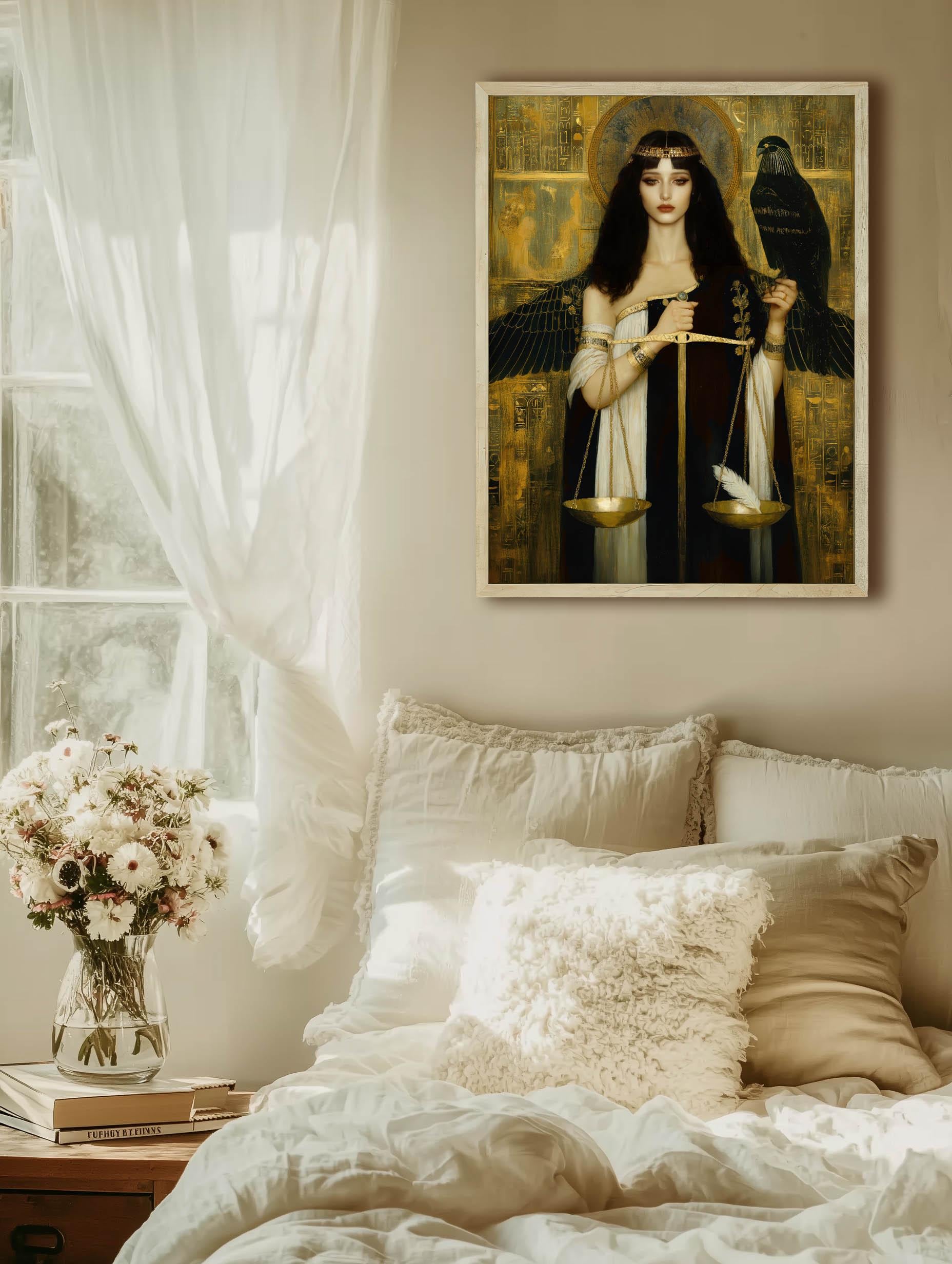 Egyptian Goddess Maat Giclee Print, Justice & Truth Wall Art, Lawyer ...