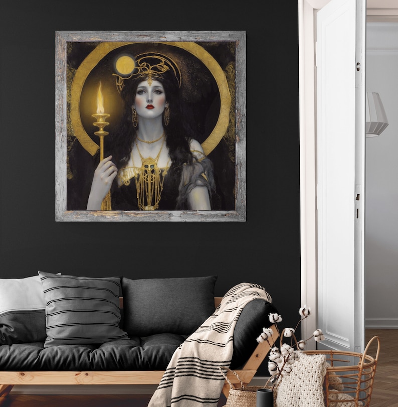 Hekate Print, Goddess of Witchcraft, Gothic Wall Art Deco, Dark ...