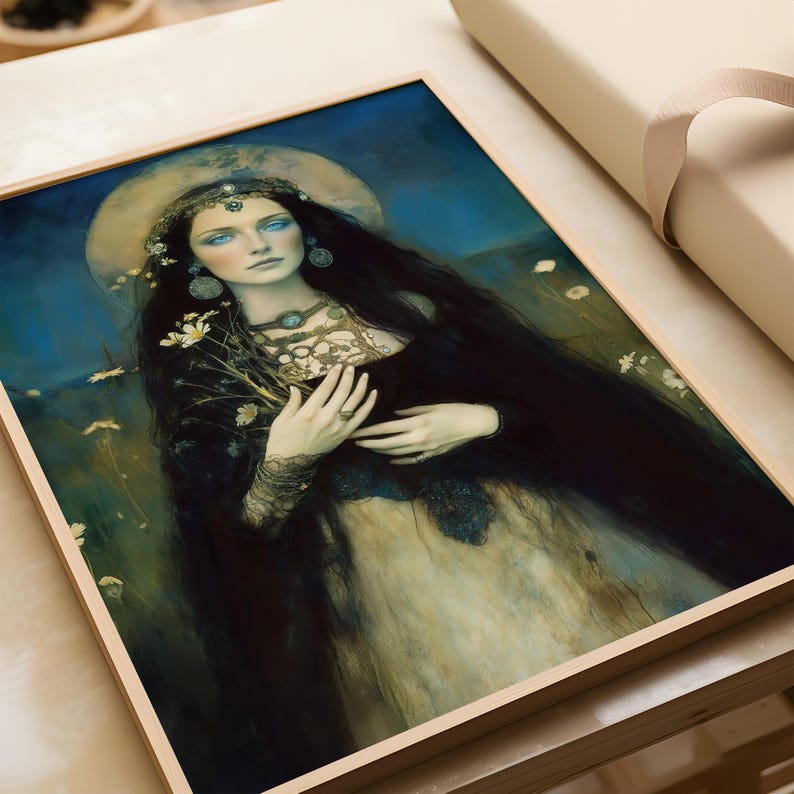 Danu Print, Irish Mythology, Mystic Mother Goddess of Magic, Wisdom ...