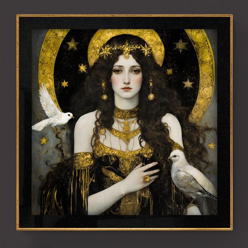 Asteria Print With Quails, Goddess of Stars, Greek Mythology Gift ...