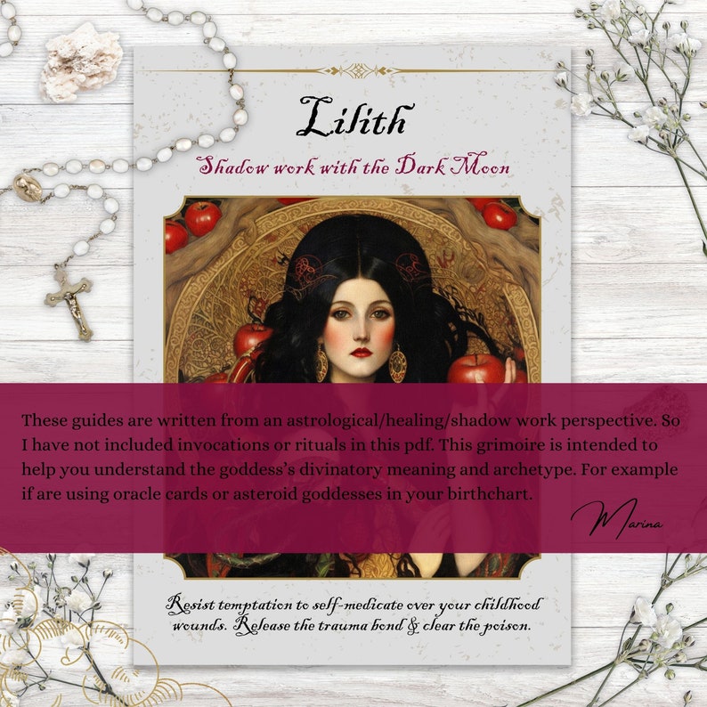 Lilith Grimoire Book of Shadows. Goddess Printable Pages. Deity Work ...