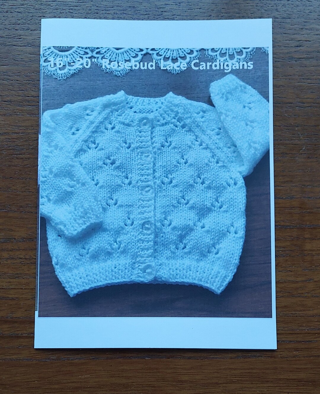 A PDF Rosebud Lace Knitting Pattern in Double Knitting Yarn to Fit 16 ...