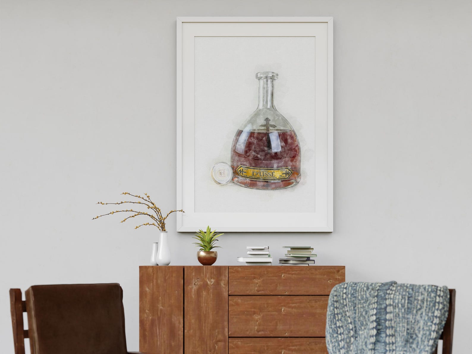 Dusse Cognac Bottle | Photo Digital Download | Wall Art | Photo Sketch ...