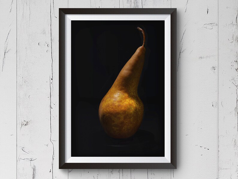 Yellow Pear | Wall Art | Photo | Digital Download | Kitchen - Etsy