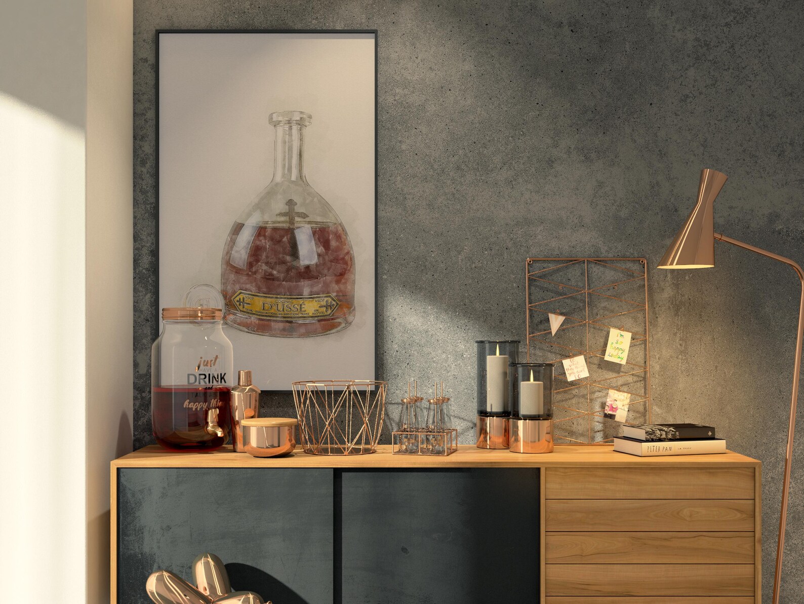 Dusse Cognac Bottle | Photo Digital Download | Wall Art | Photo Sketch ...