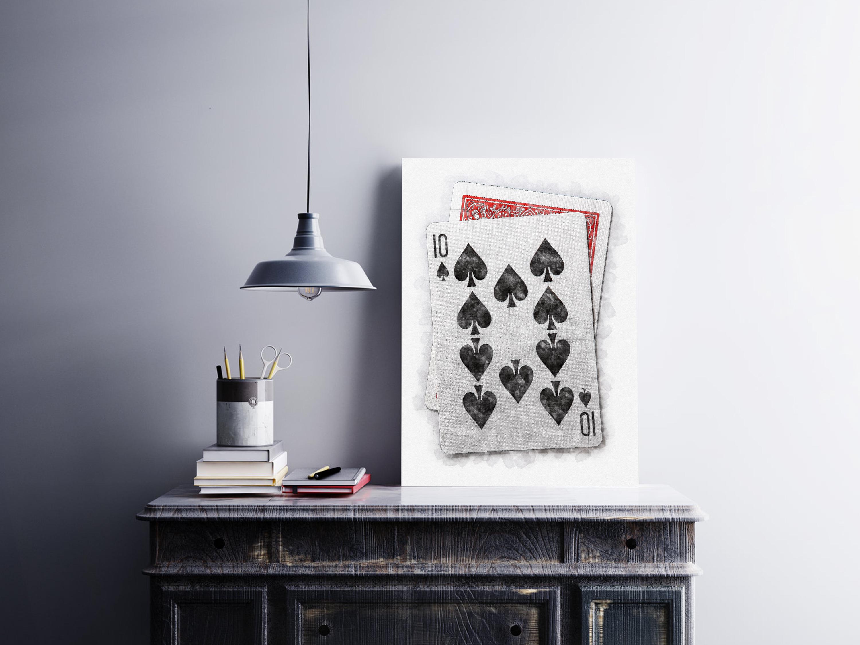 Ten of Spades | Photo Digital Download | Wall Art | Photo Sketch - Etsy