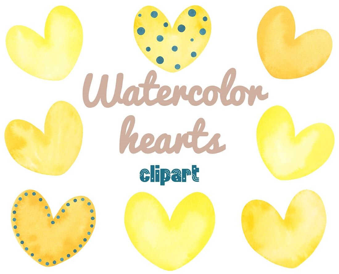 Yellow Heart Clip Art