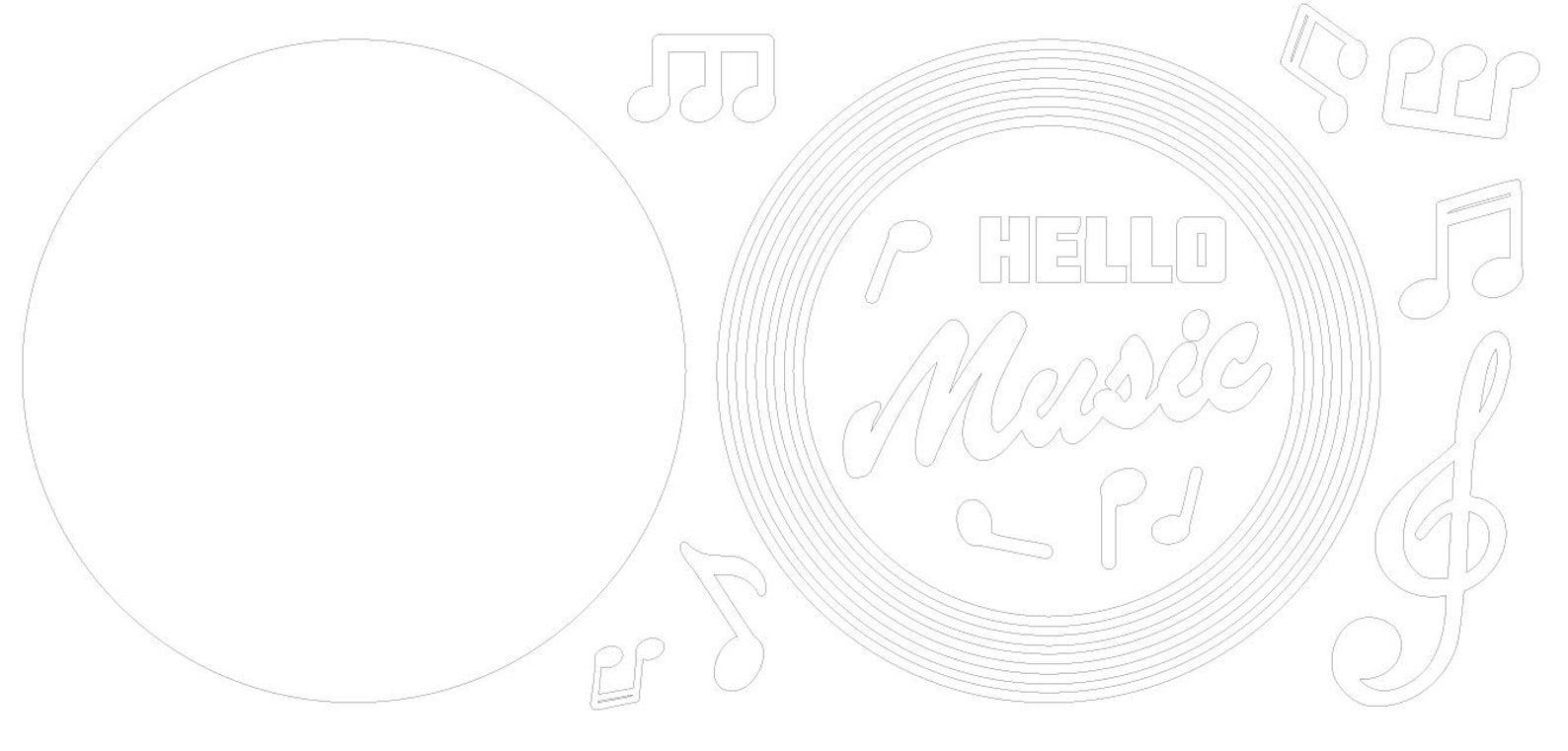 Music Svg Treble Clef Svg Door Sign Laser Cut Sheet Music Svg Round Svg ...