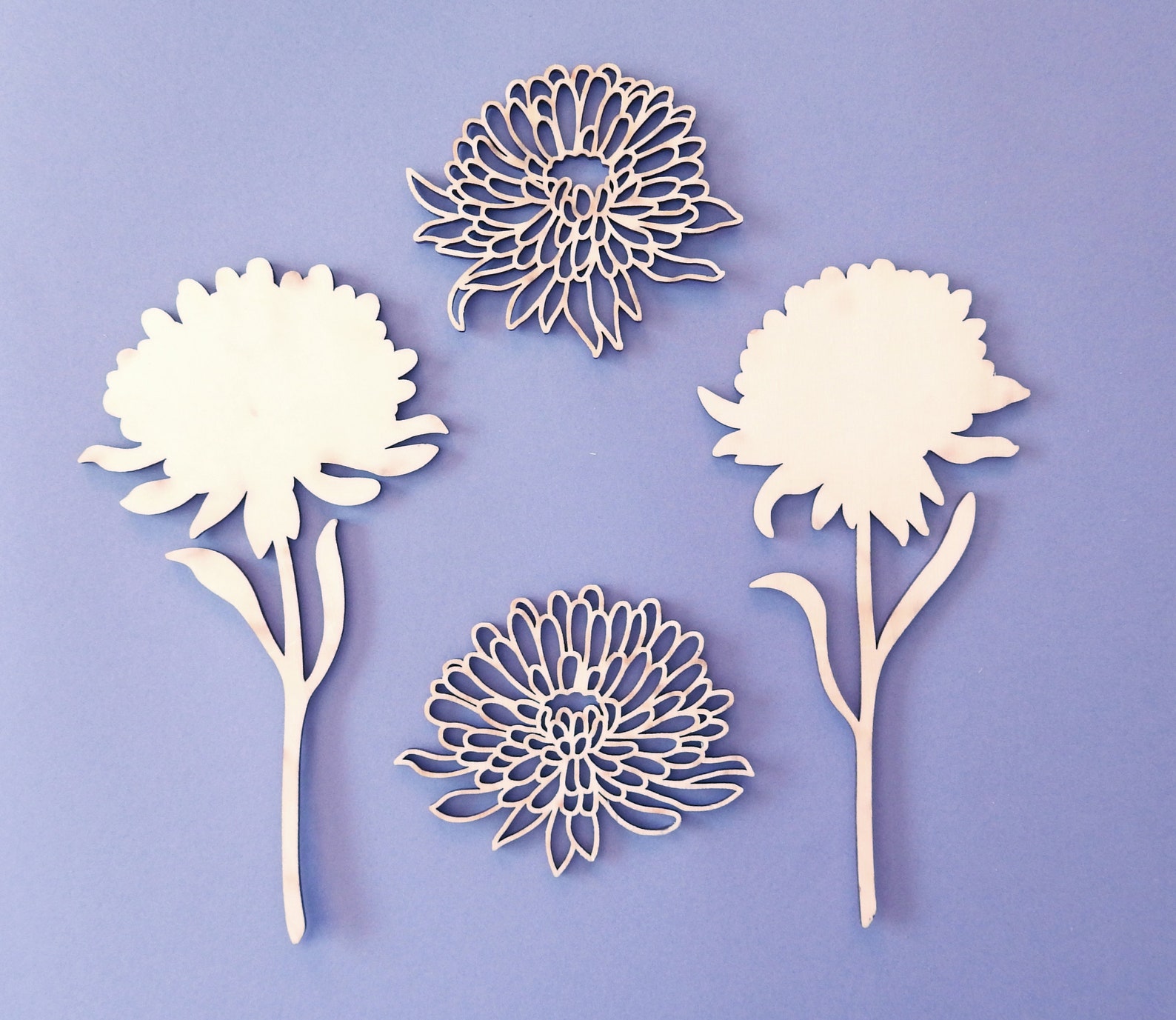 Aster Svg Laser Cut Flower Fall Flower Svg Plant Stake Flower Svg ...