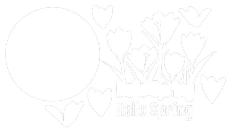 Crocus Svg Bouquet Template Crocus Laser Cut Spring Sign Flower Svg ...