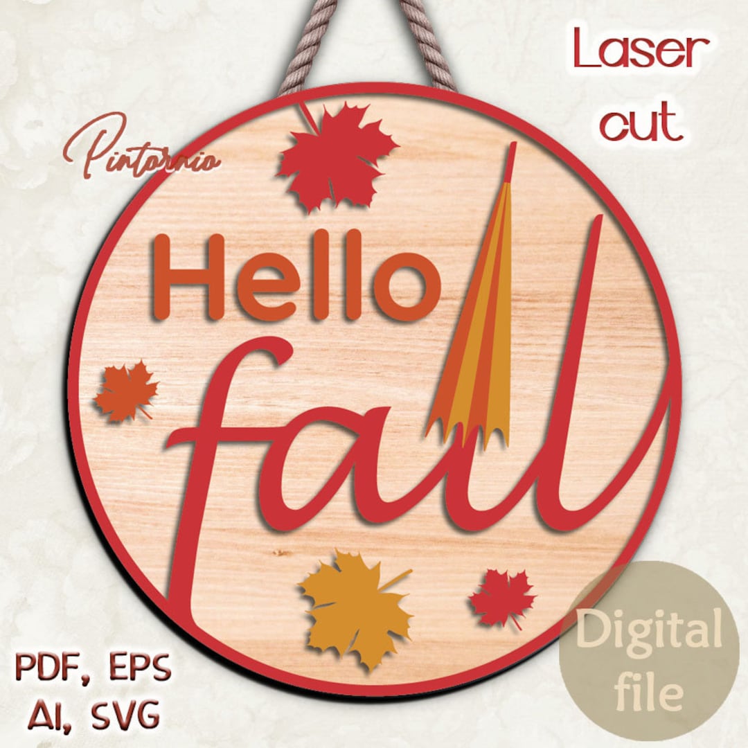 Leaves Vector Leaf Template Fall Svg Umbrella Template Autumn Vector ...