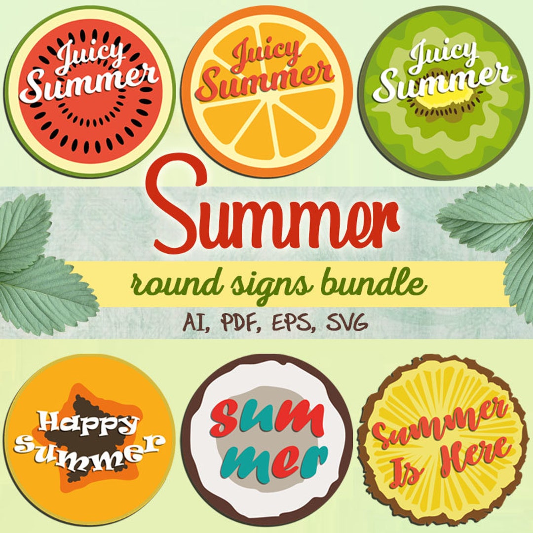 Summer Svg Orange Svg Watermelon Svg Kiwi Svg Coconut Svg Papaya Svg ...