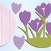 Crocus Svg Bouquet Template Crocus Laser Cut Spring Sign Flower Svg ...