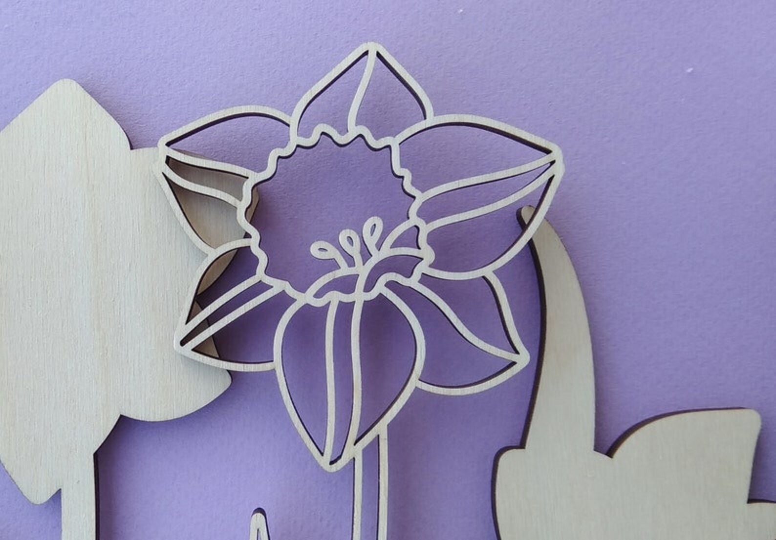 Daffodil Svg Laser Cut Flower Wooden Flower Bouquet Cricut | Etsy