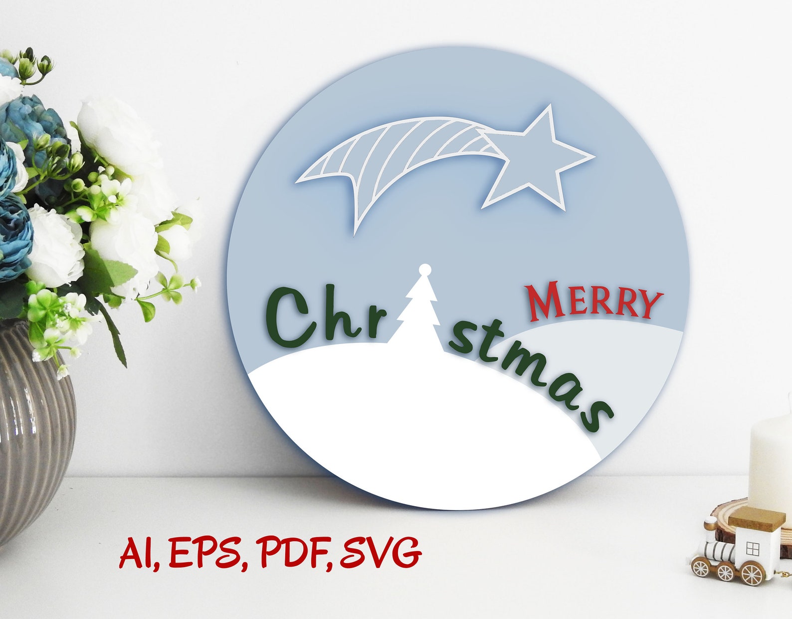 Christmas Star Svg Snow Svg Tree Svg Merry Christmas Svg Laser Cut File ...