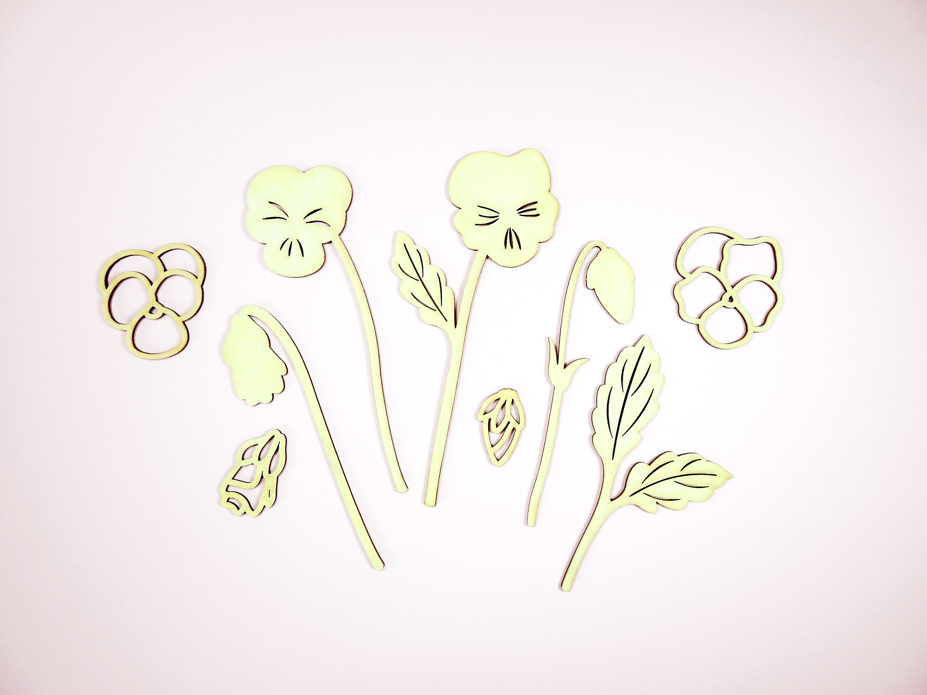 Laser Cut File Violet Svg Flower Svg Bundle Svg Botanical Svg Laser Cut ...