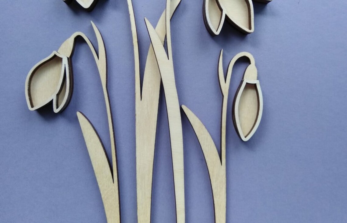 Snowdrops Svg Laser Cut Flower Svg Cricut Svg Glowforge Svg - Etsy