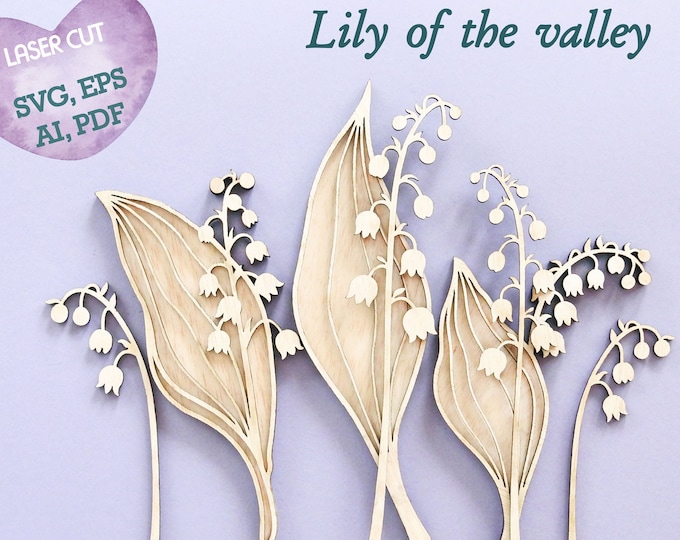 Laser Cut File Violet Svg Flower Svg Bundle Svg Botanical Svg Laser Cut ...