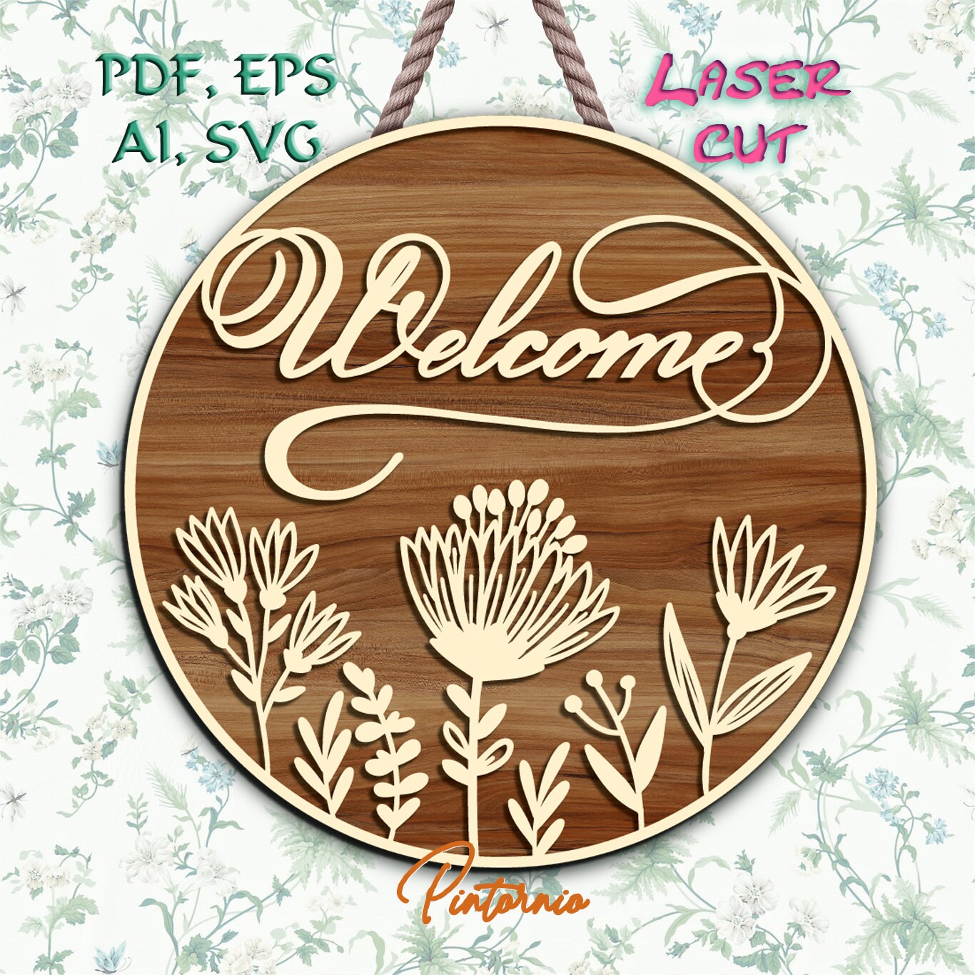Welcome Svg, Flower Vector, Bouquet Vector, Welcome Vector, Flowers ...