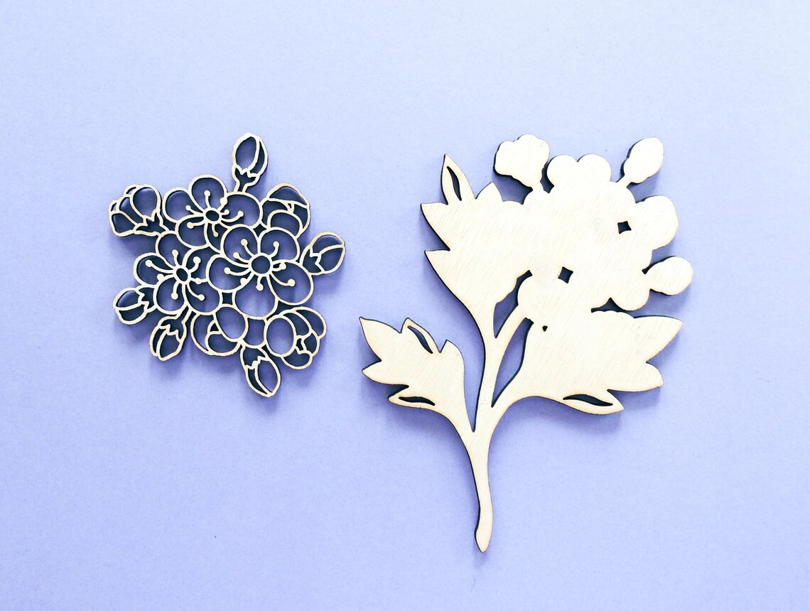 Hawthorn Svg Wooden Flowers Wildflower Svg Laser Cut File Branches Svg ...