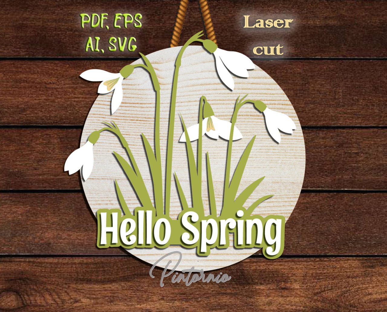 Hello Spring Svg Lily of the Valley Svg Spring Sign Crocus Svg Tulip ...