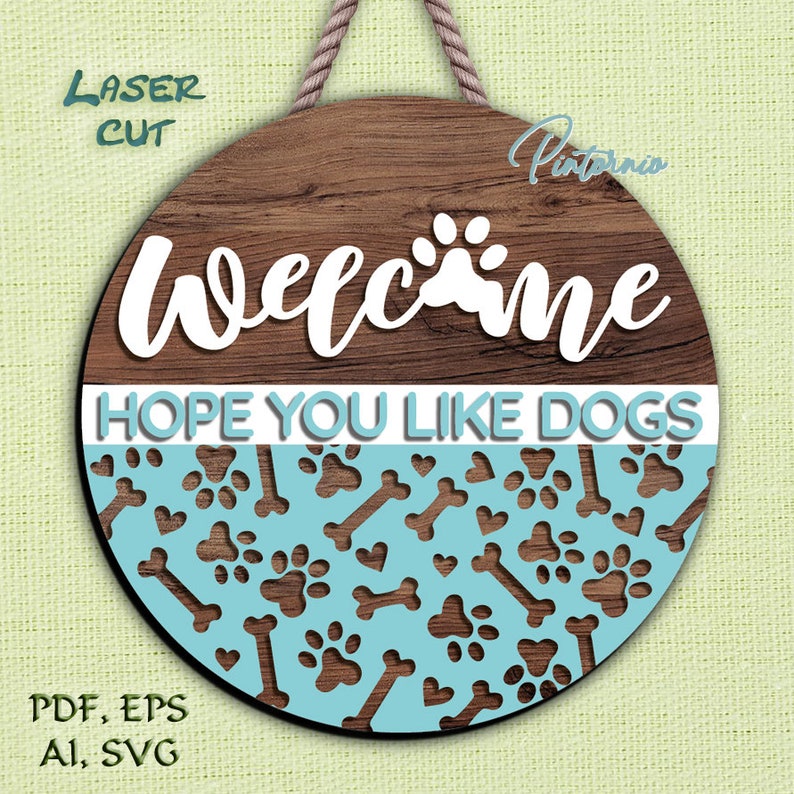 Welcome Svg Paws Svg Front Door Svg Dog Paws Vector Bone Vector Dog ...
