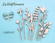Wooden Flower Cutting Files Flowers .svg .dxf .eps .png - Etsy Canada