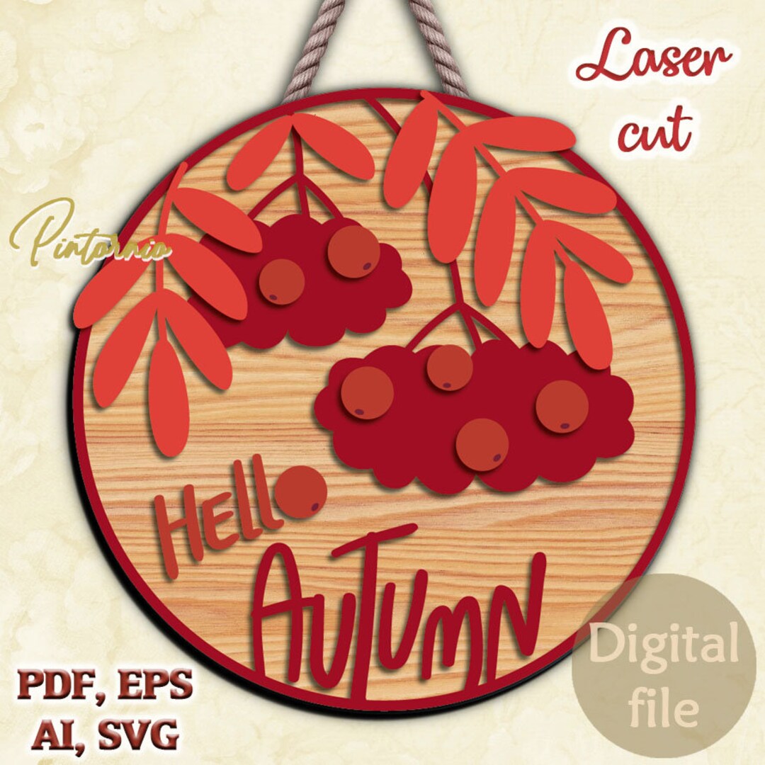Leaf Svg Rowan Tree Svg Leaves Vector Leaf Template Berry Shape Autumn ...