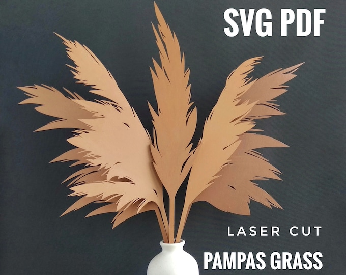 Pampas Grass Svg, Laser Cut File Svg, Wildflower Svg, Cricut Svg ...