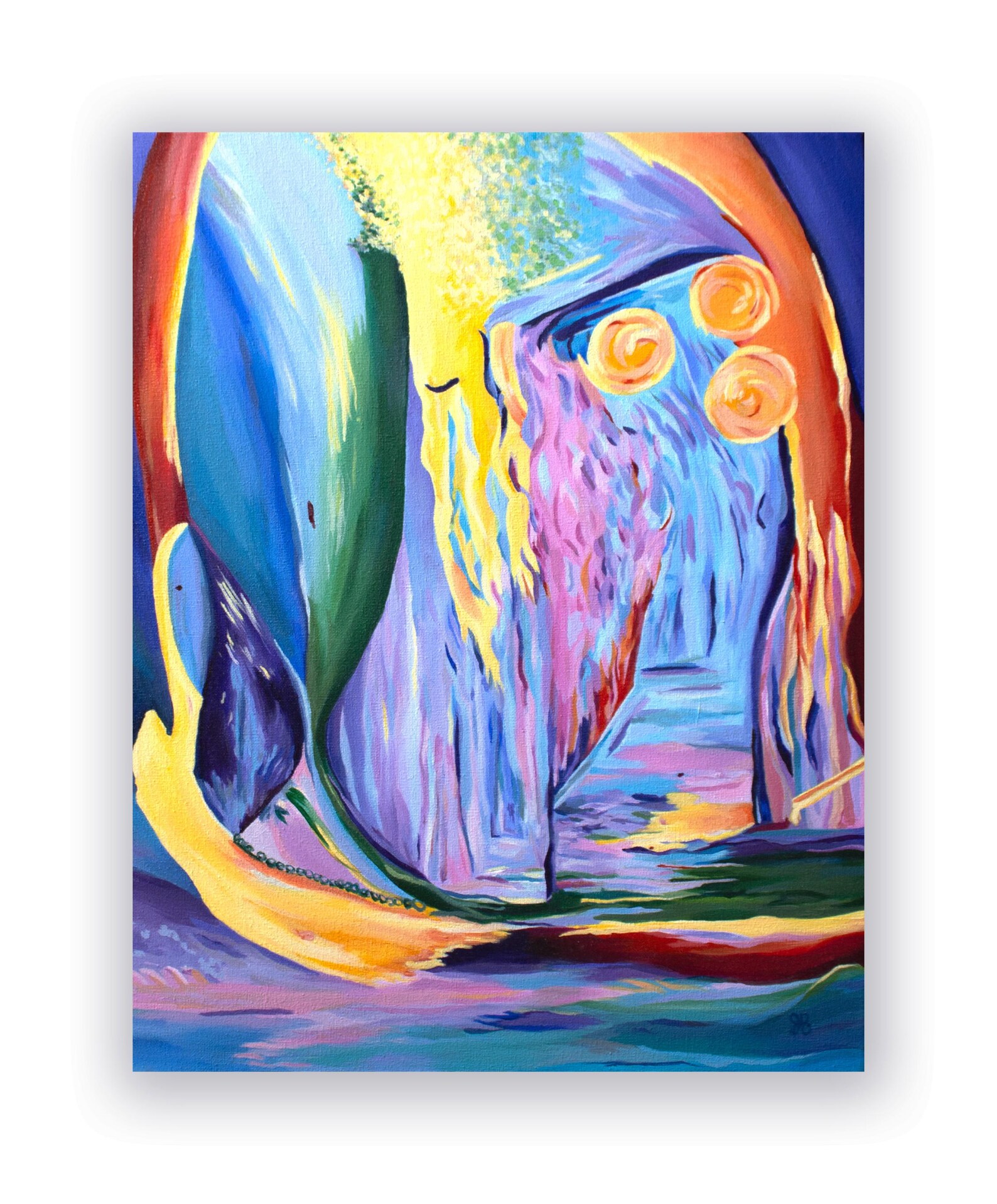 Face to Face, Giclee Abstract Art Print, Christian Abstract Art ...