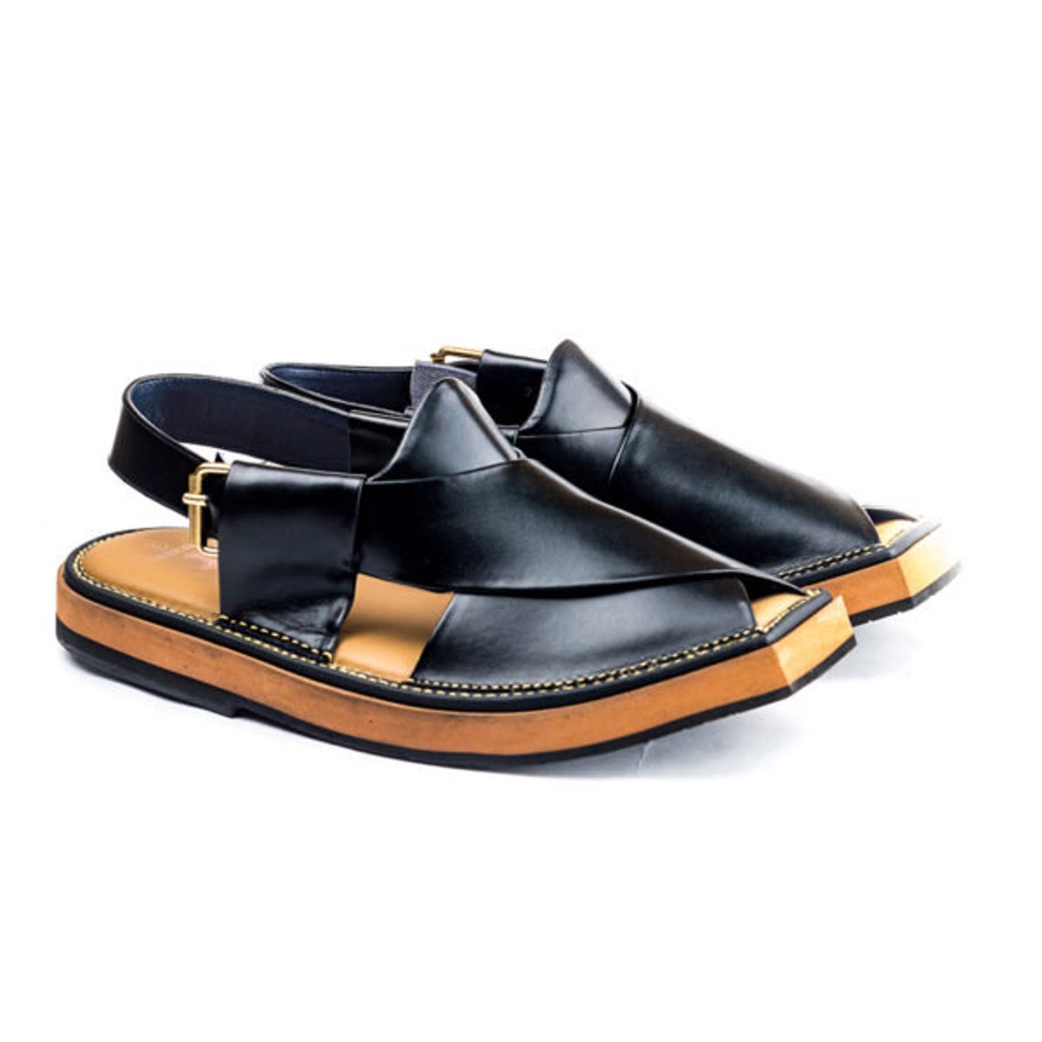 KAPTAN Kaptaan Chappal Pure Leather Hand Made Peshawri Chappal - Etsy