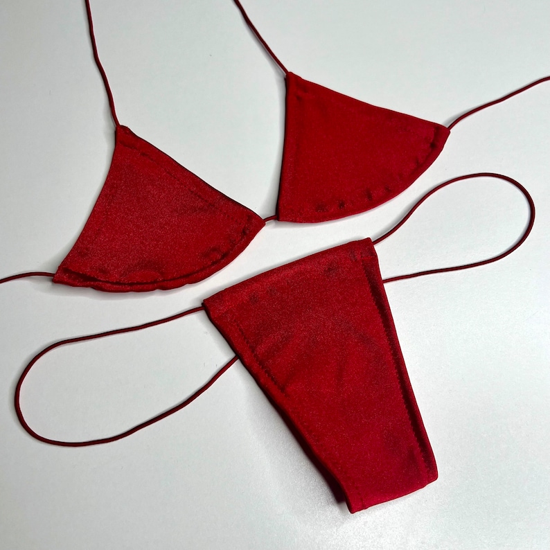 Basic TIE-ABLE Extreme Microkini | Exotic Dancewear String Bikini - Etsy