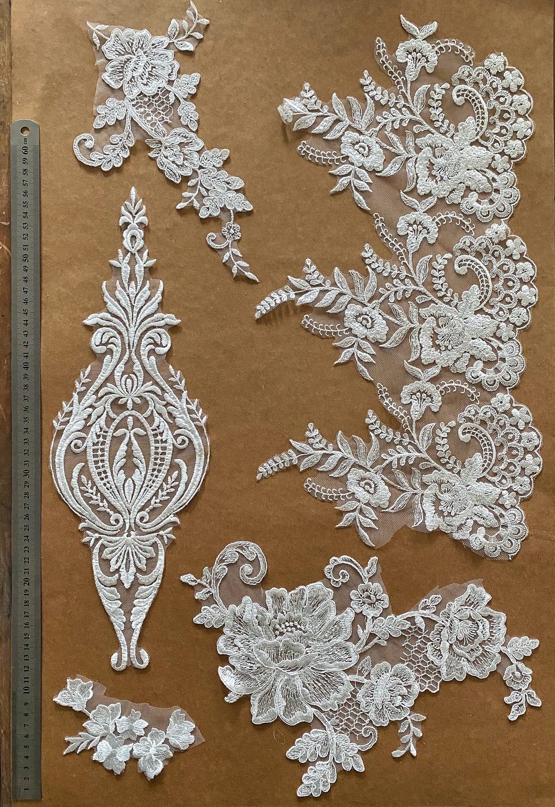 Lace Fabrics, Samples, Antique Lace, Applique, Vintage Lace, Selection ...