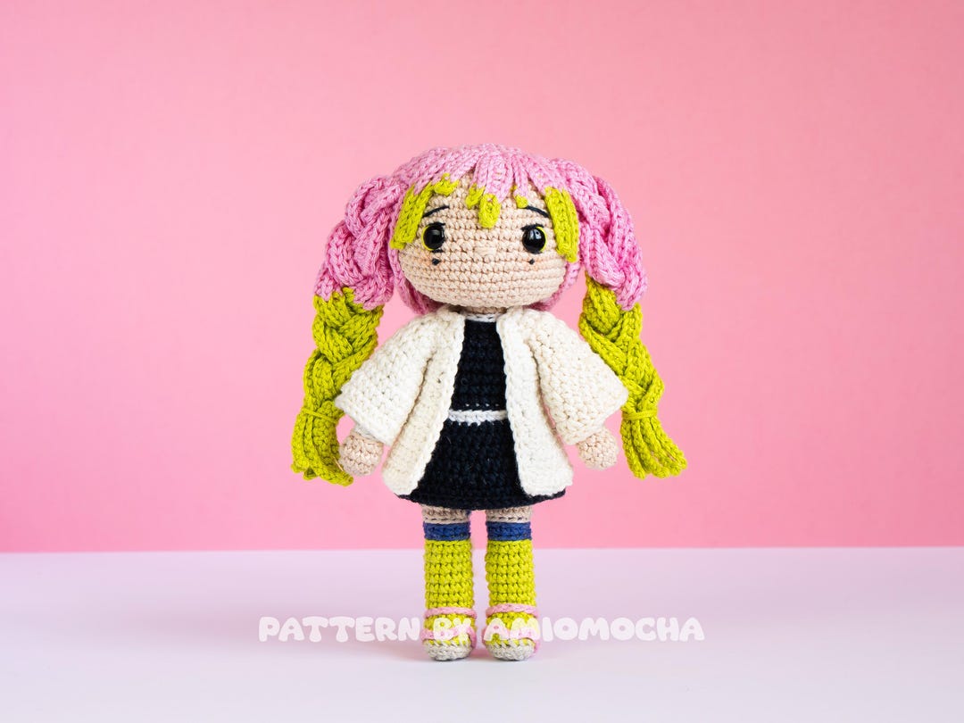 DIY Detailed Mitsuri Crochet Doll Pattern, Chibi Demon Slayer PDF ...