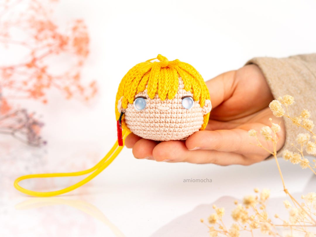Minamoto Anime Keychain Crochet Pattern PDF – TBHK Chibi Amigurumi Head ...