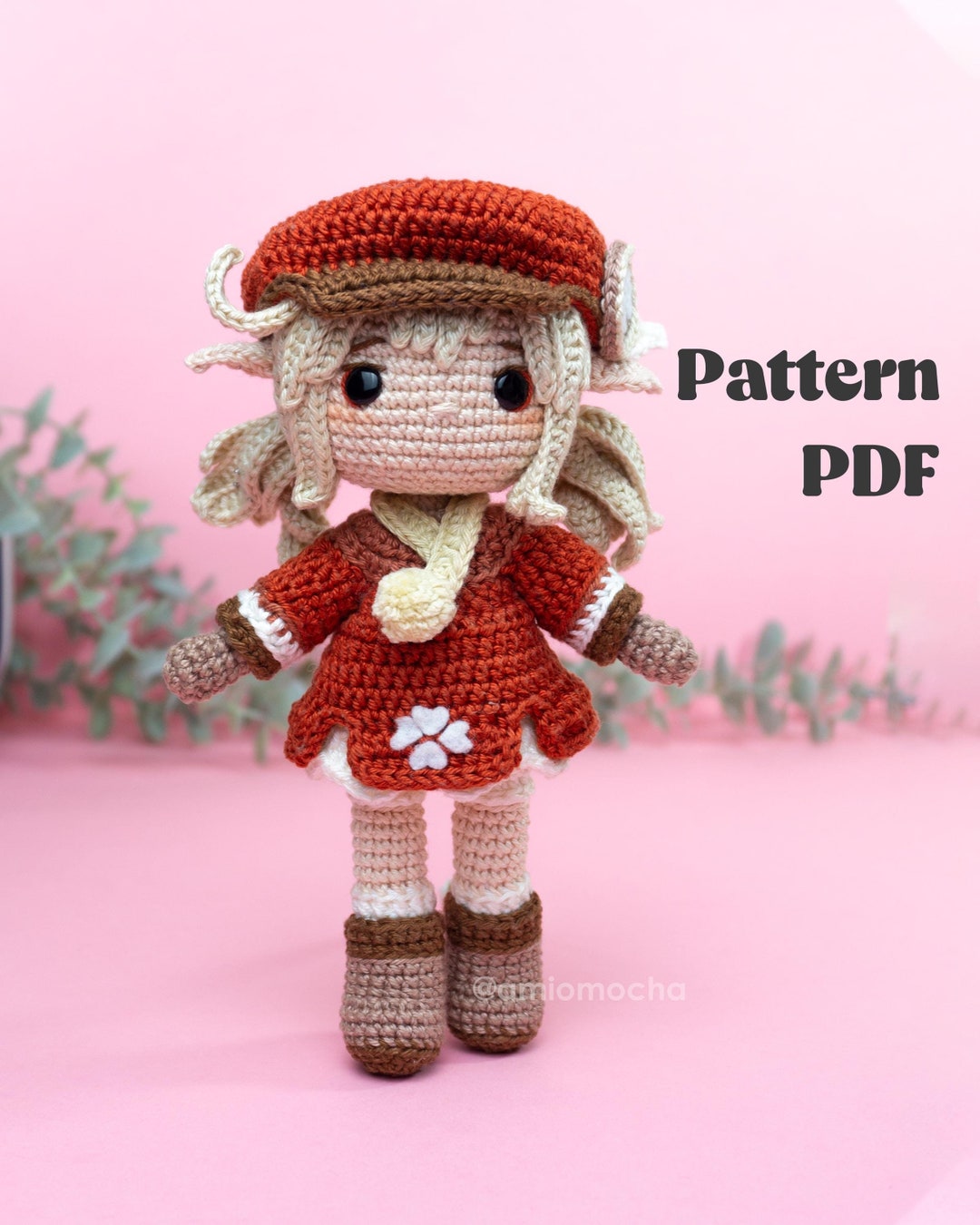 Klee Crochet Pattern DIY Genshin Impact Amigurumi Doll Tutorial Cute ...