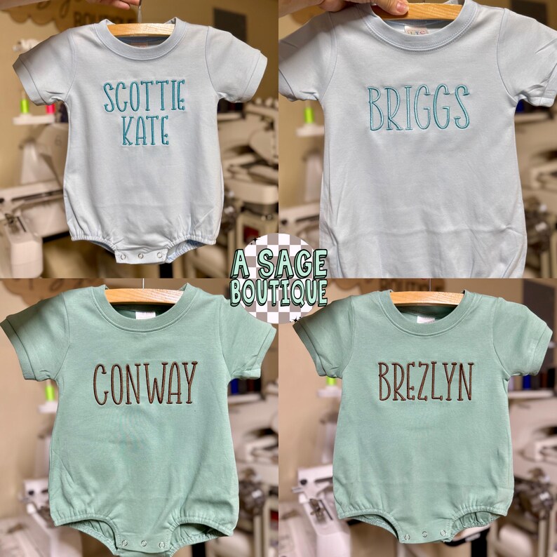 Personalized Bubble Romper - Custom Name - Baby Romper - Personalized ...