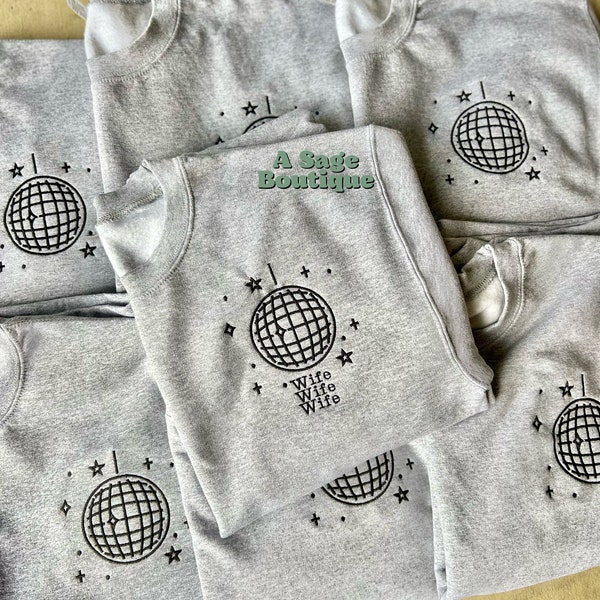 Disco Ball Embroidery Shirt - Etsy