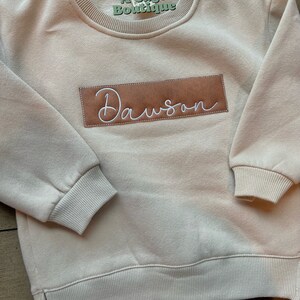 Custom Leather Patch Personalized Embroidery Embroidered Name ...