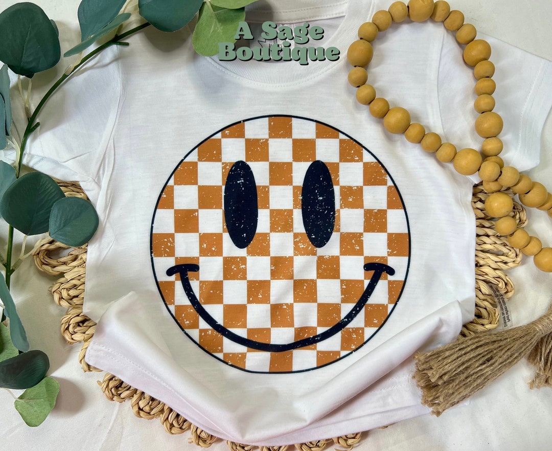 Checkered Smiley Face Kids Tee/bubble Romper Checkered Smiley Face ...