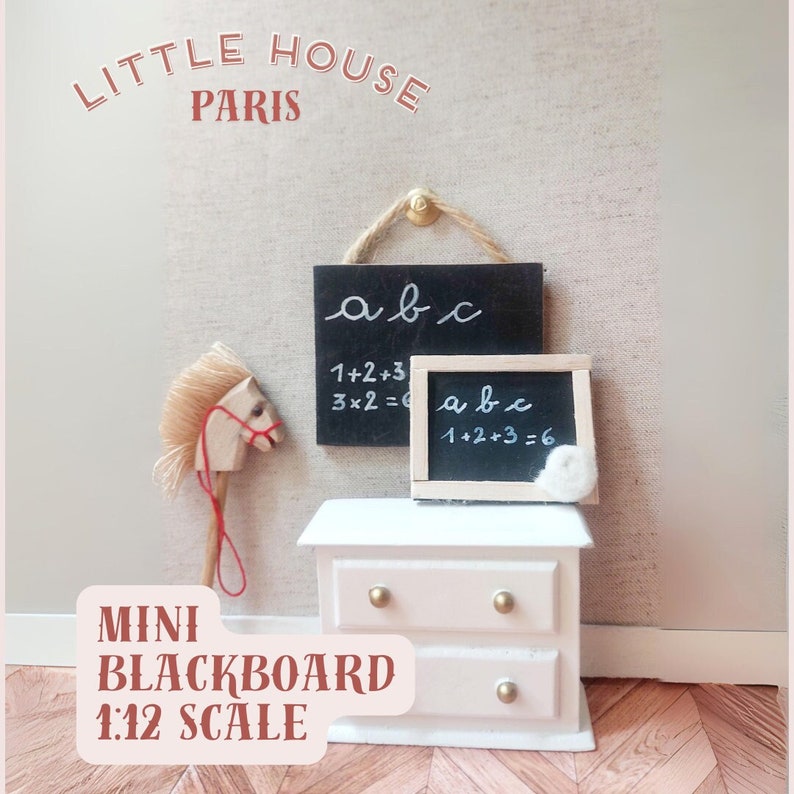 Dollhouse Miniature 1:12 Blackboard | Dollhouse Kid's Room | Miniature ...