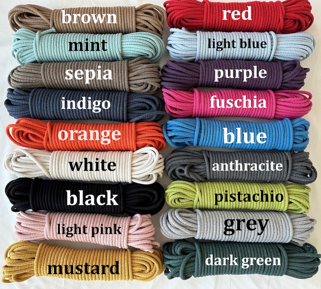 Cotton Rope for DIY, Rope for Basket, Rope for Bowls, Braided Cotton ...