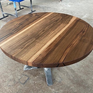 Walnut Wood Round Table - Round Dining Table - Round Kitchen Table ...