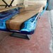 Wavy Ocean Design Resin Bench, Custom Bench , Epoxy River Bench - Etsy
